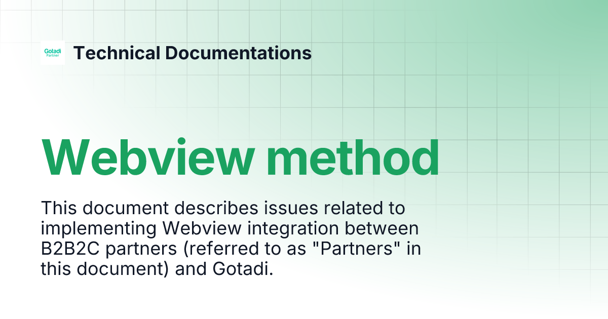 Webview method | Technical Documentations