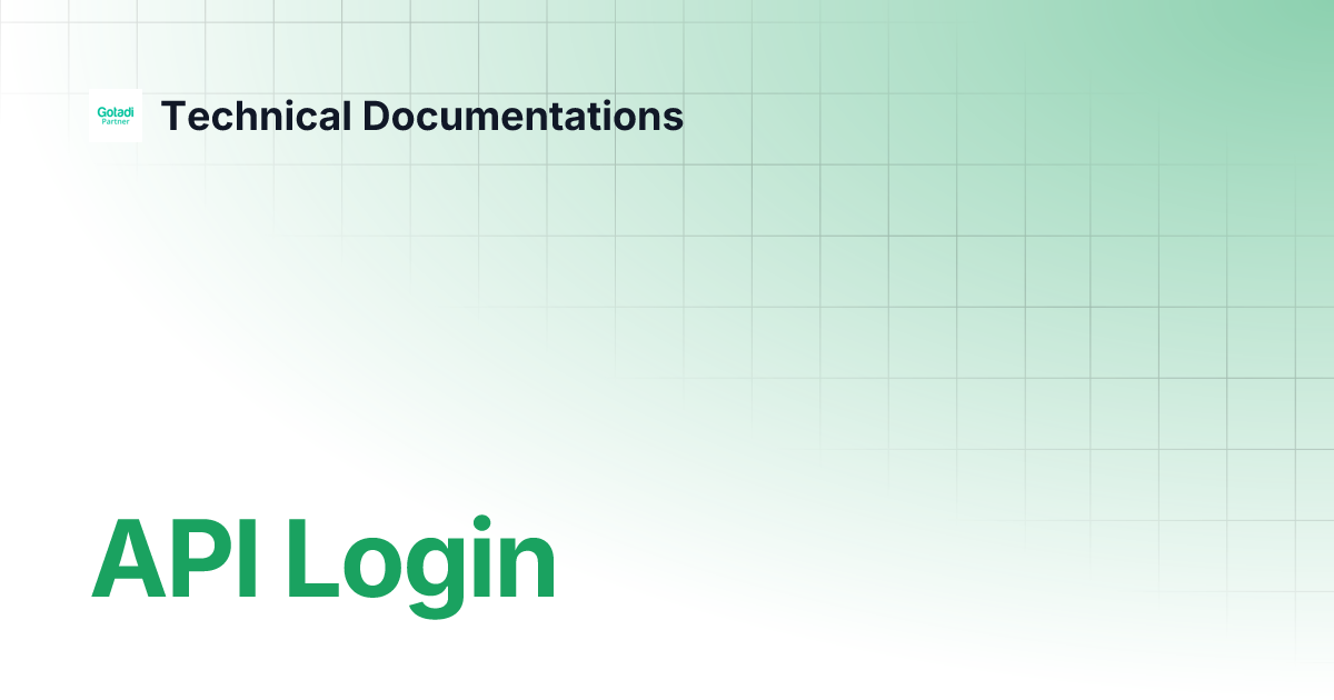 API Login | Technical Documentations